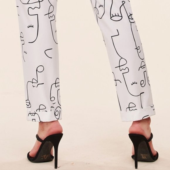 L'ATISTE | Pants & Jumpsuits | Face Print Pant Suit | Poshmark